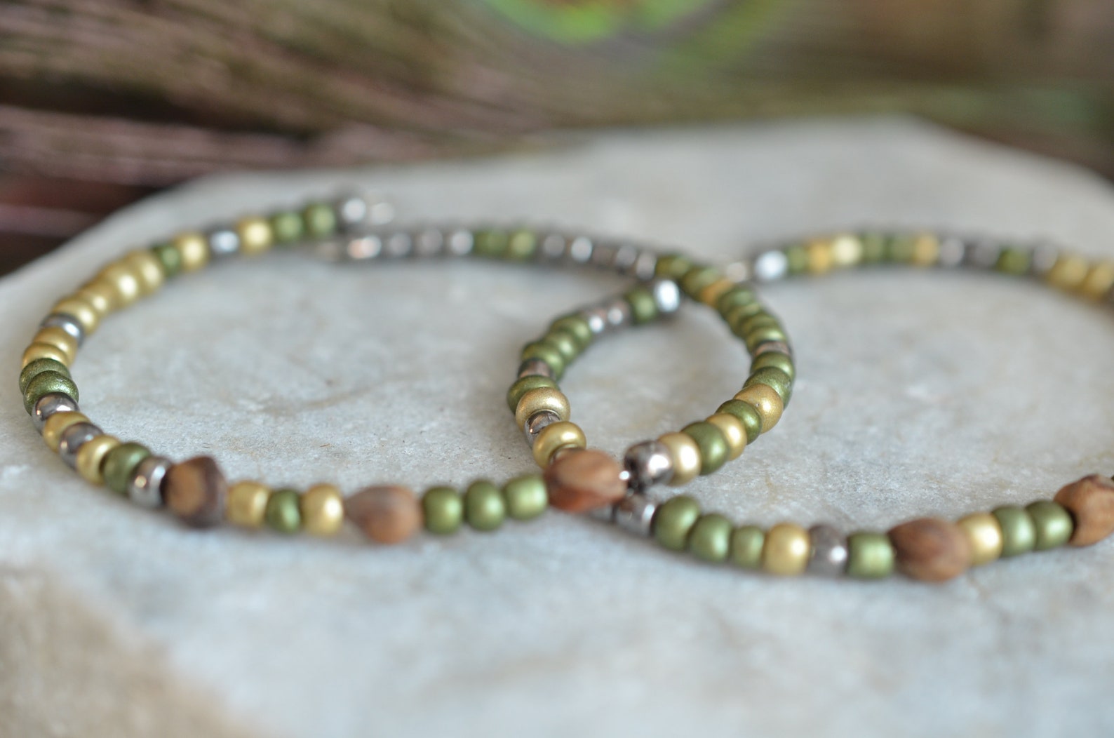 2 Bracelets Ghost Bead Jewellery Protection From Evil | Etsy