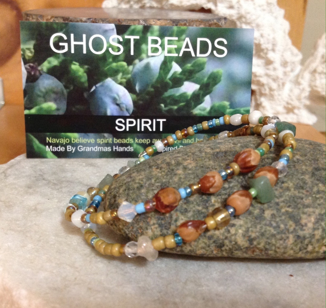 2 Bracelets, Layered Bracelet, Ghost Spirit Ghost Bead Jewelry - Etsy