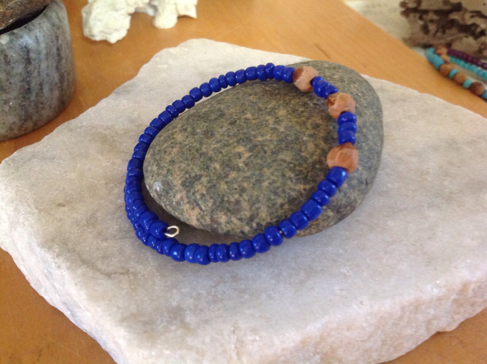 Navajo Ghost Bead Protection Bracelet, Calming Jewelry That Stops Bad ...