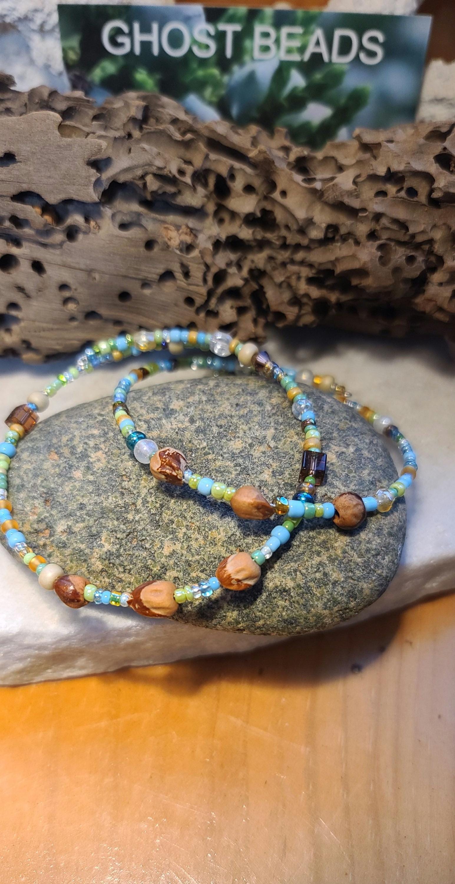 2 Bracelets, Layered Bracelet, Ghost Spirit Ghost Bead Jewelry - Etsy