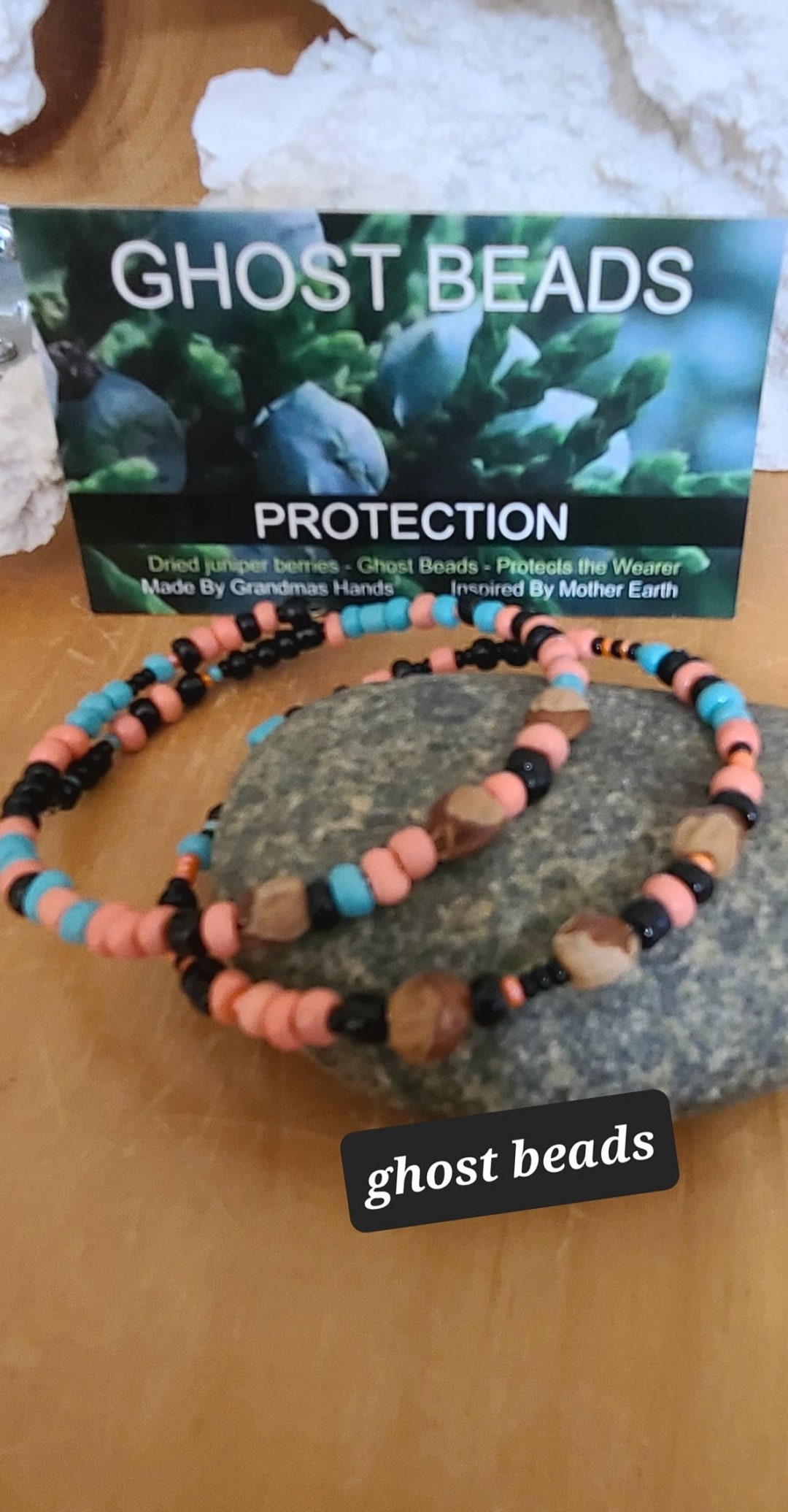 2 Protection Bracelets, Ghost Beaded Jewelry, Protection From Evil ...