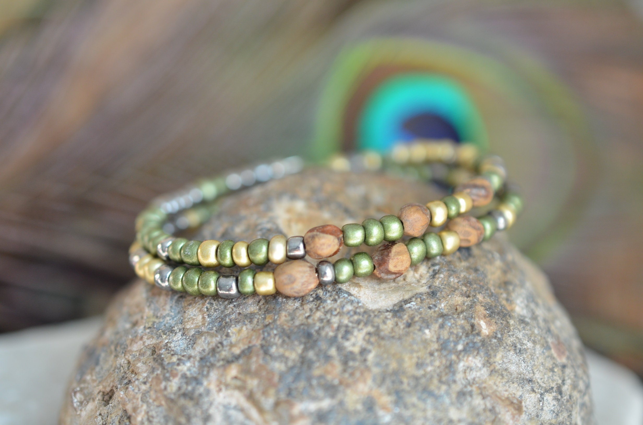 2 Bracelets Ghost Bead Jewellery Protection From Evil | Etsy