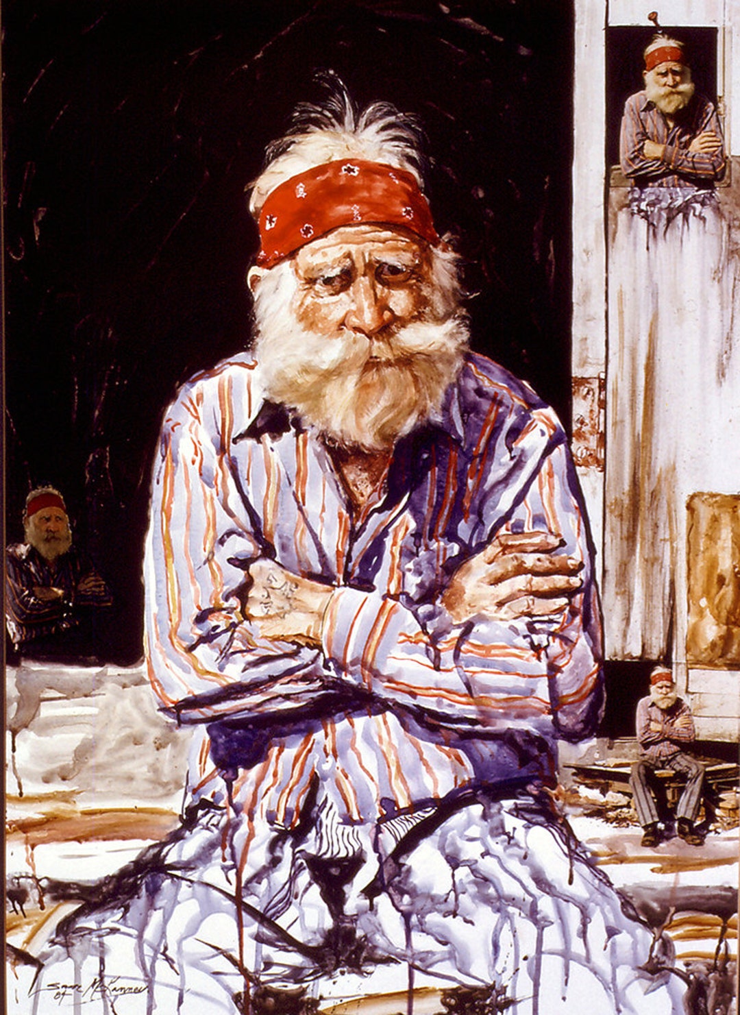 Carny Charlie, Watercolor Giclee Prints, Eccentric Character, Photo ...