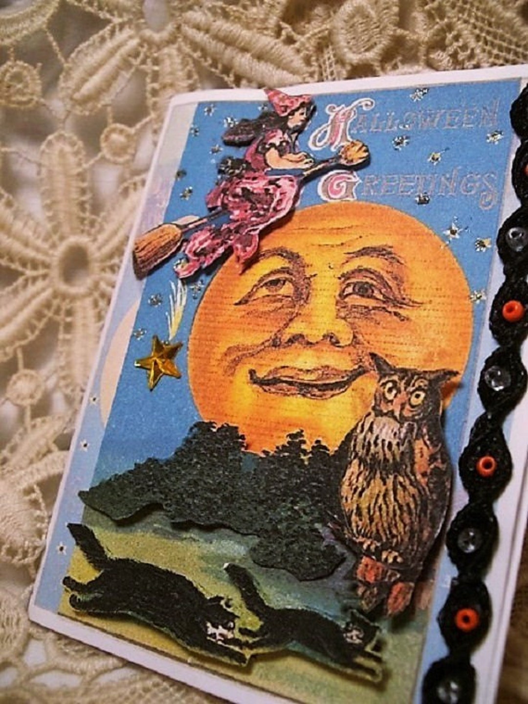 AMUSING THE MOON - 3D Designer Handcrafted Art Display/greeting Card ...