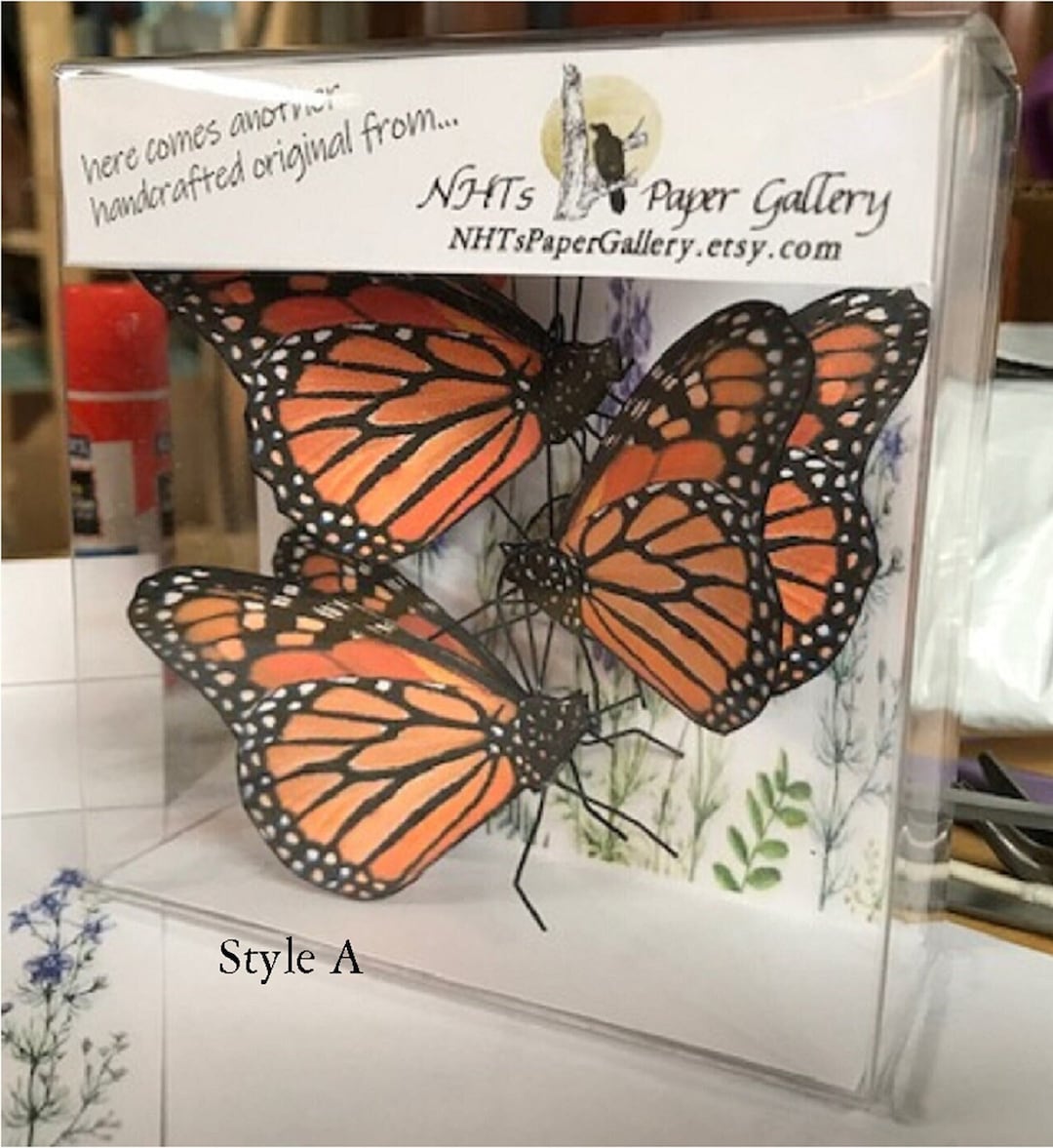 2-styles ALPHA BUTTERFLY, 3D Trio, Designer Handcrafted, Gift Wrapping ...