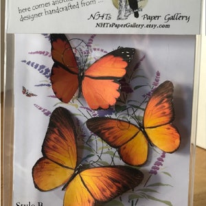 2-styles ALPHA BUTTERFLY, 3D Trio, Designer Handcrafted, Gift Wrapping ...