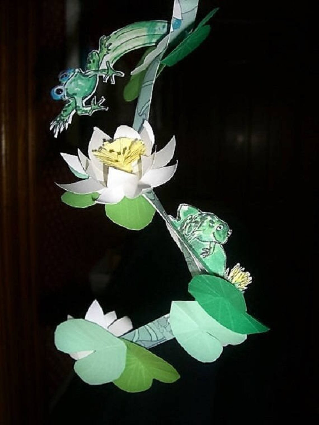 FROGS A'LEAPING - Kinetic Mobile - Paper Sculpted Art Display - 2 ...