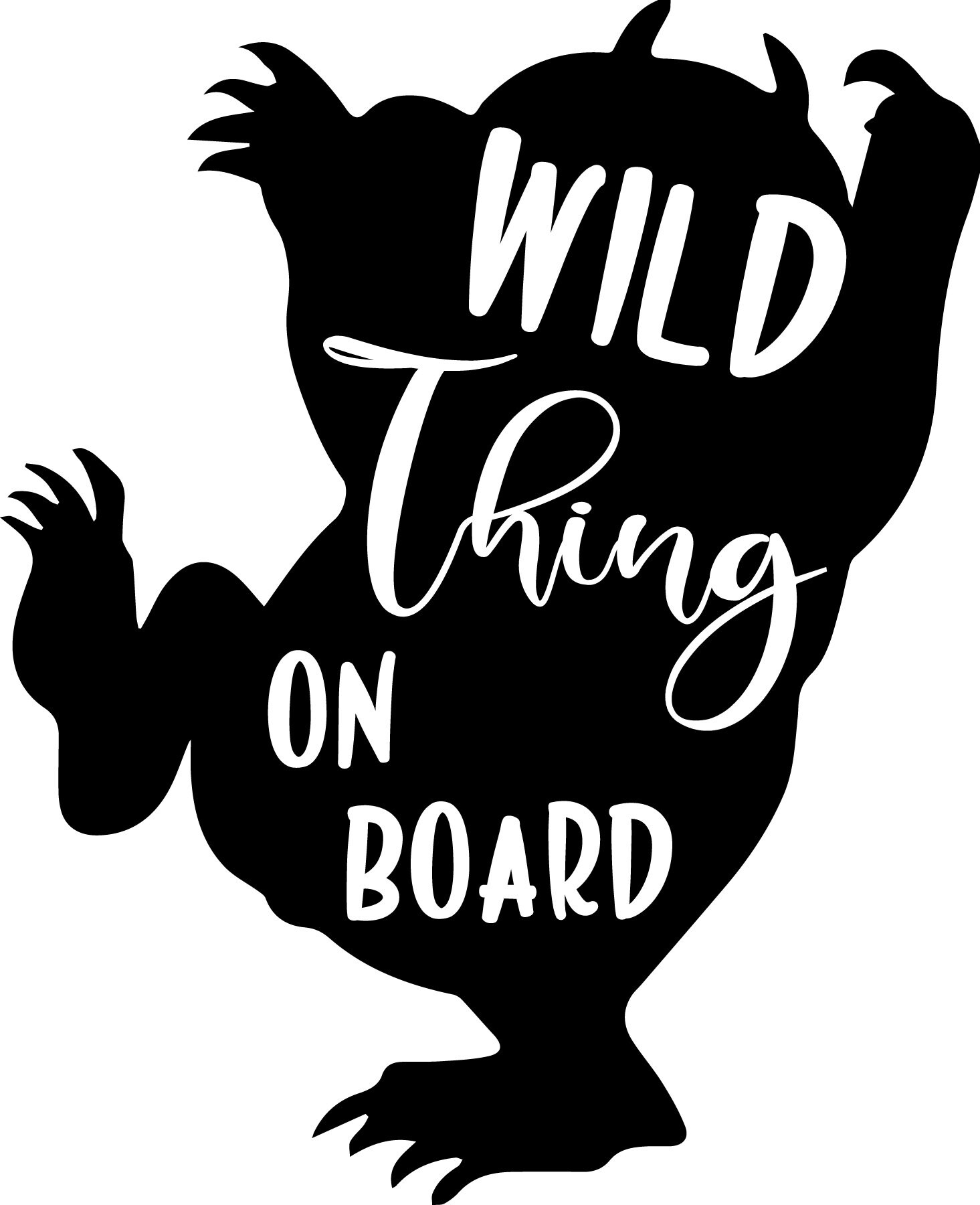 Wild Thing on Board Decal - Etsy