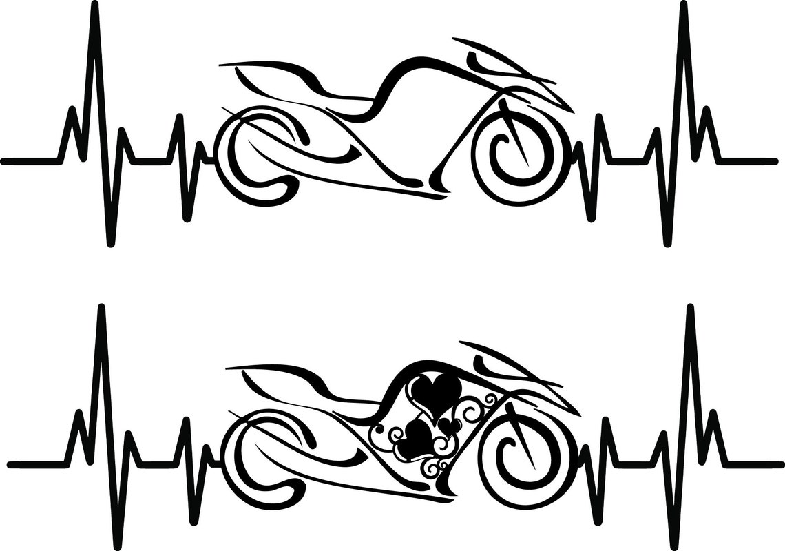 Heartbeat Decals - Sports, Motorcycles, Heart, Coffee, Wine, Name - Etsy
