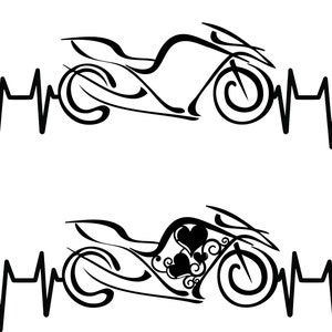 Heartbeat Decals - Sports, Motorcycles, Heart, Coffee, Wine, Name - Etsy