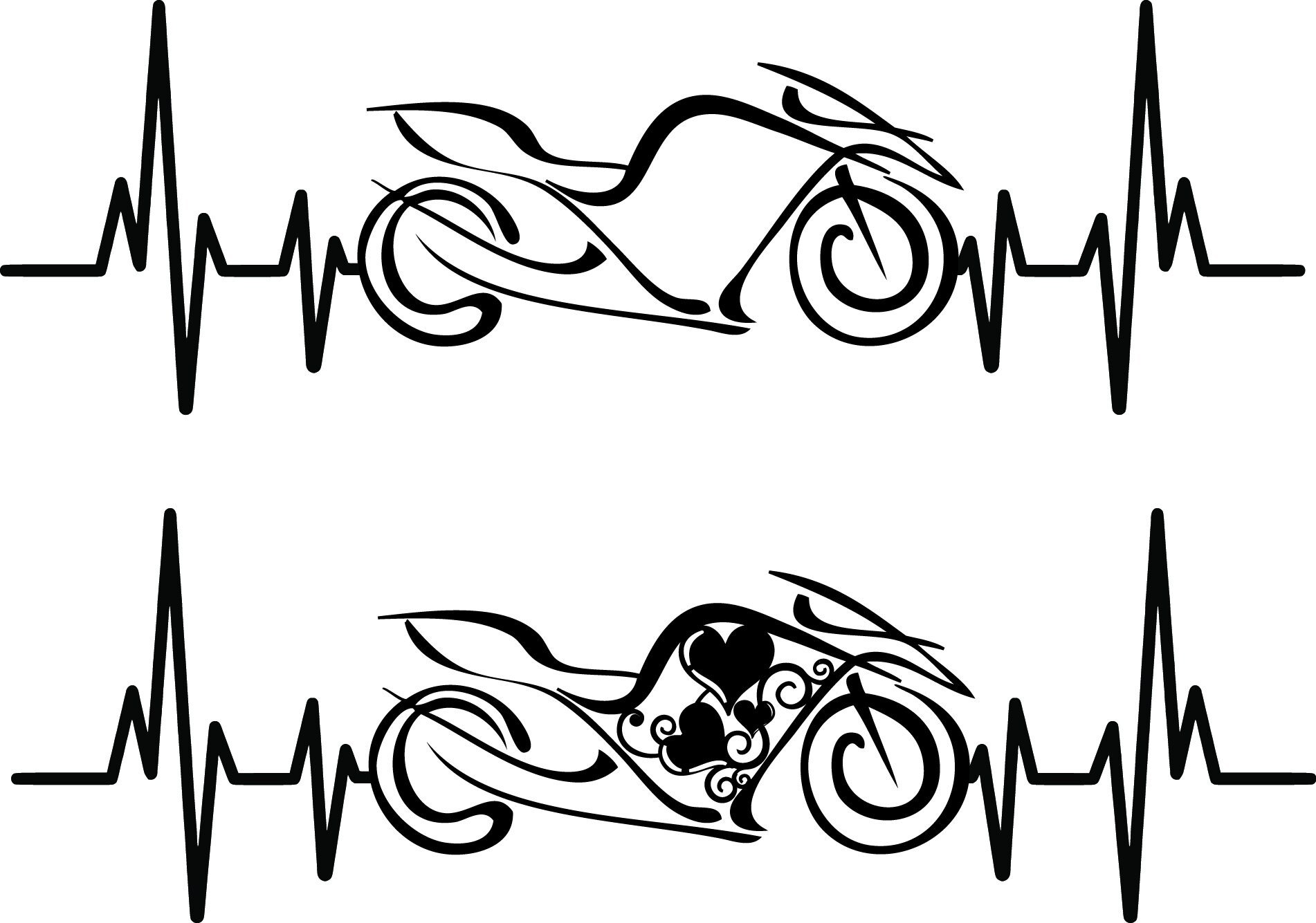 Heartbeat Decals - Sports, Motorcycles, Heart, Coffee, Wine, Name - Etsy