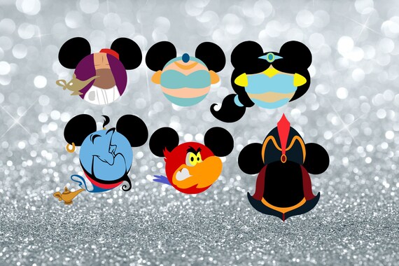 Aladdin mickey head Aladdin mickey ears jasmine mickey head | Etsy