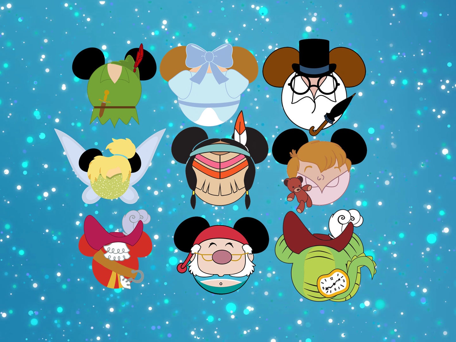 Peter Pan Mickey Mouse Head Vinyl Iron on for Disney Shirt | Etsy