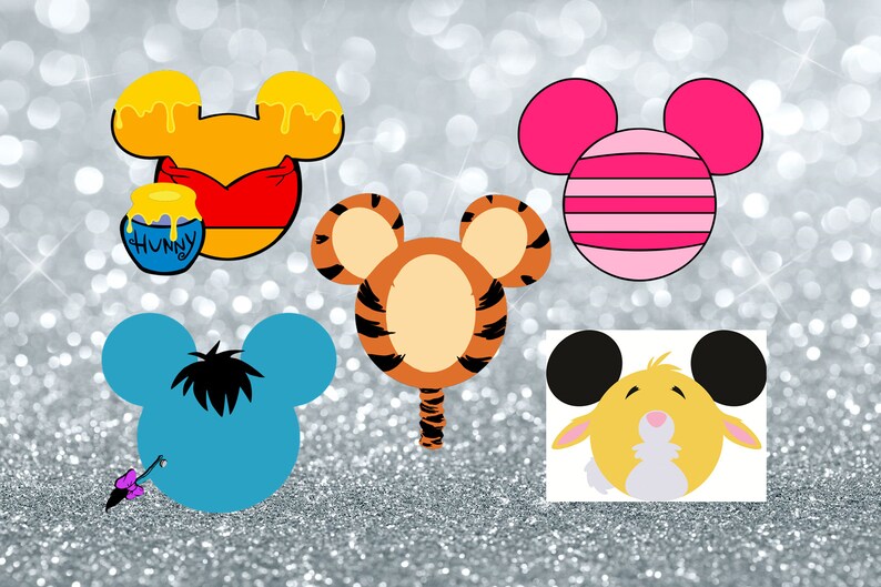 Winnie the Pooh Mickey Head Tigger Mickey Head Disney Shirt | Etsy