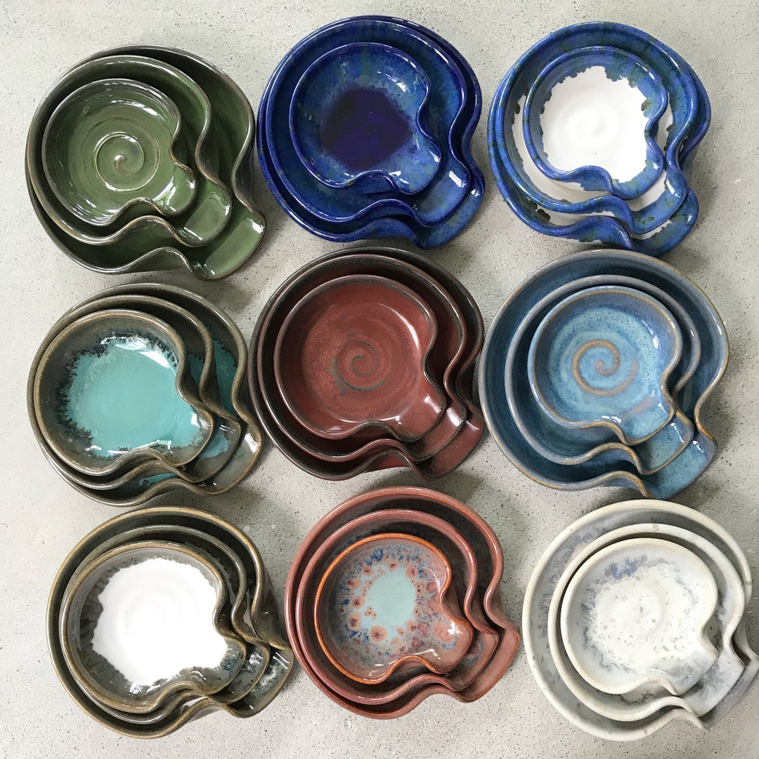 Spoon Rests in 9 Glaze Colors and 3 Sizes a MUST for Every Kitchen ...