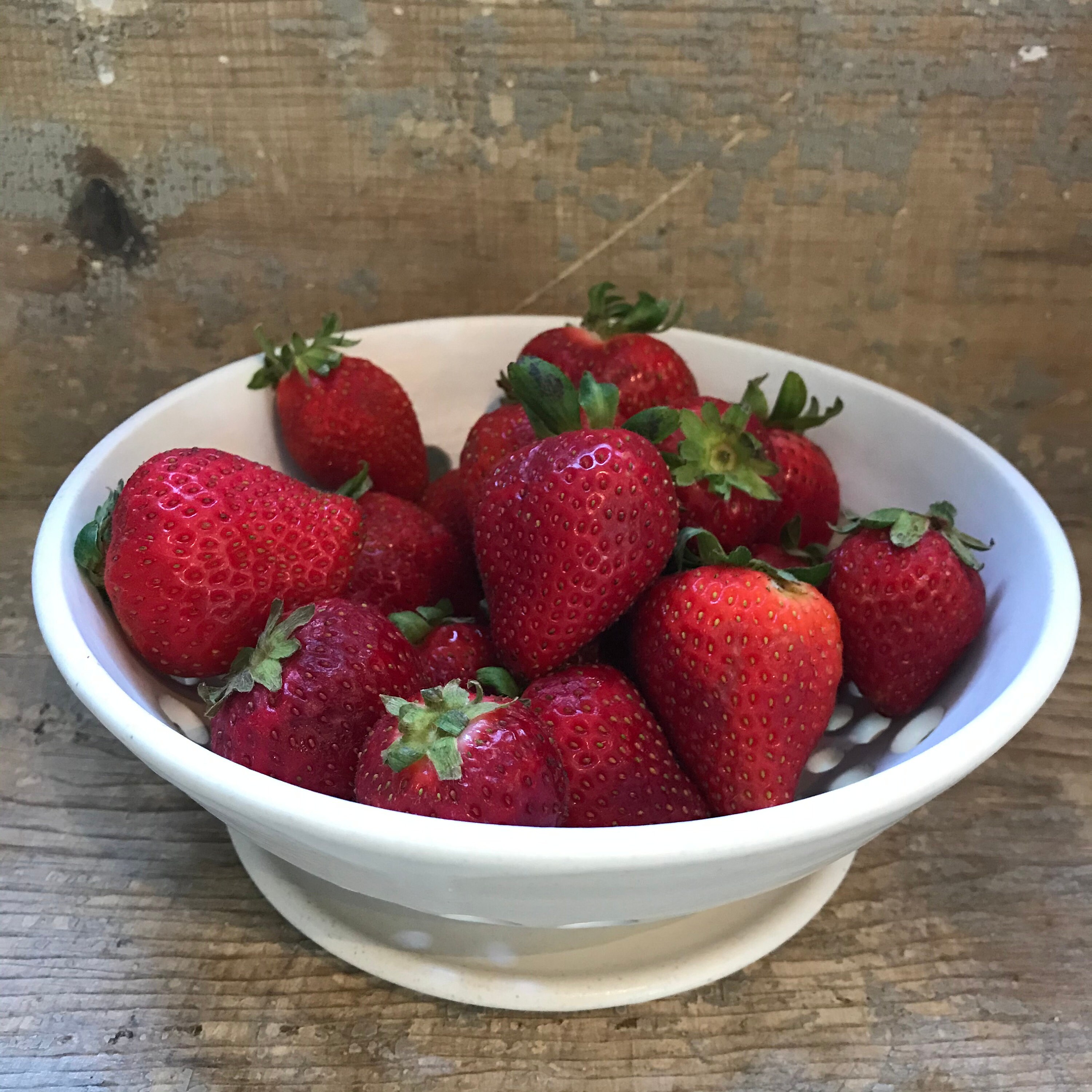Elegant Berry Bowl and Plate Set in Farmhouse Matte White or | Etsy