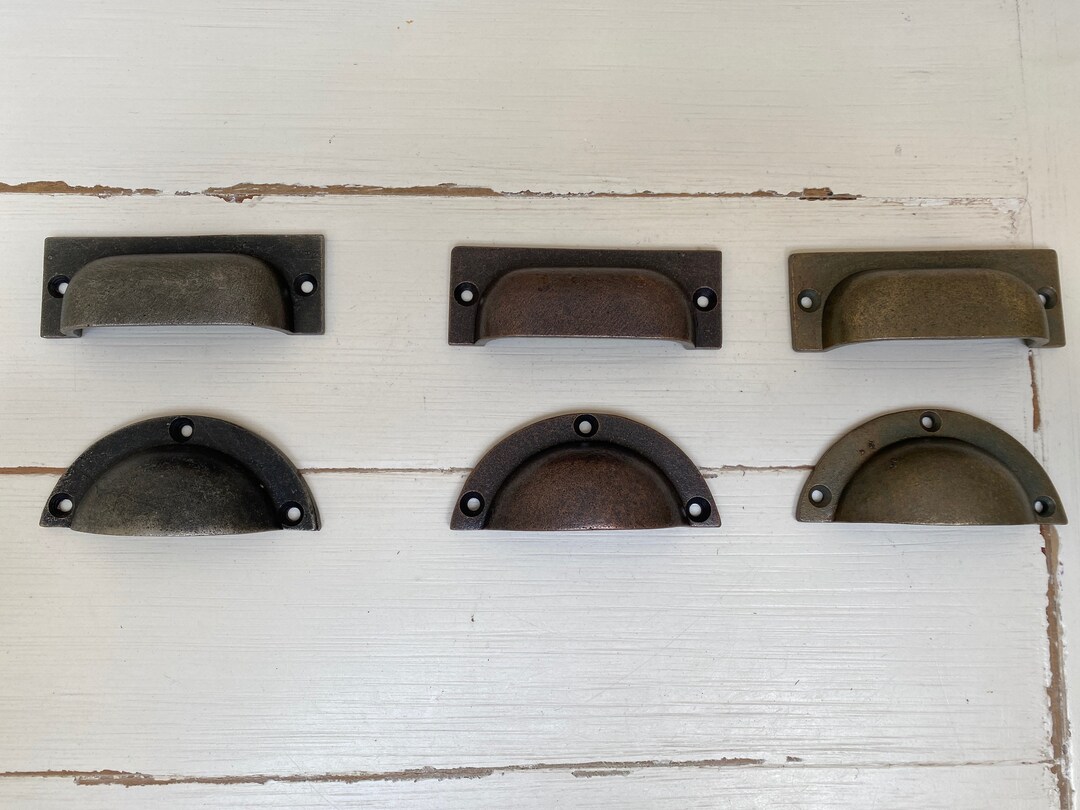 Metal Door / Drawer Cup Handles - Etsy