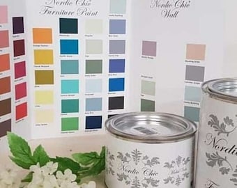 Nordic Chic Eco Friendly Chalk Paint 150 ML Pot 51 Colours REDUCED to Clear