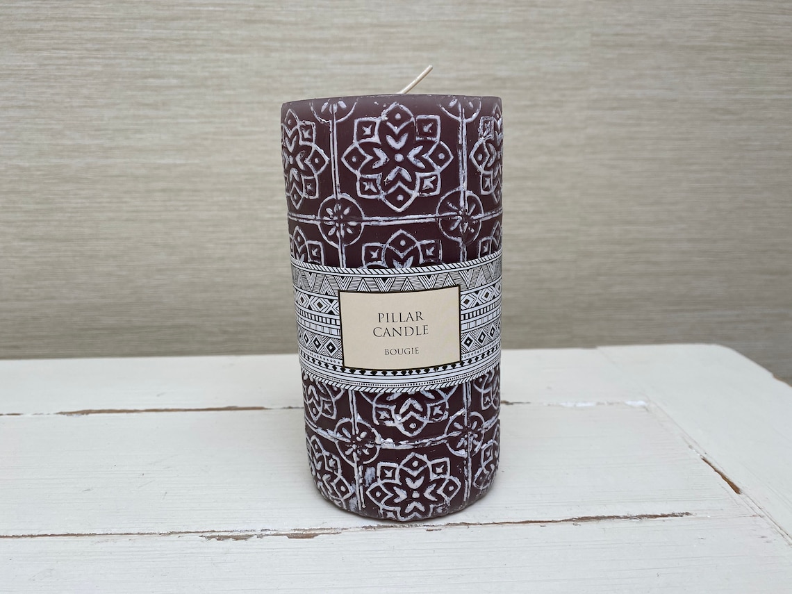 Large African Inspired Pillar Candles - Etsy