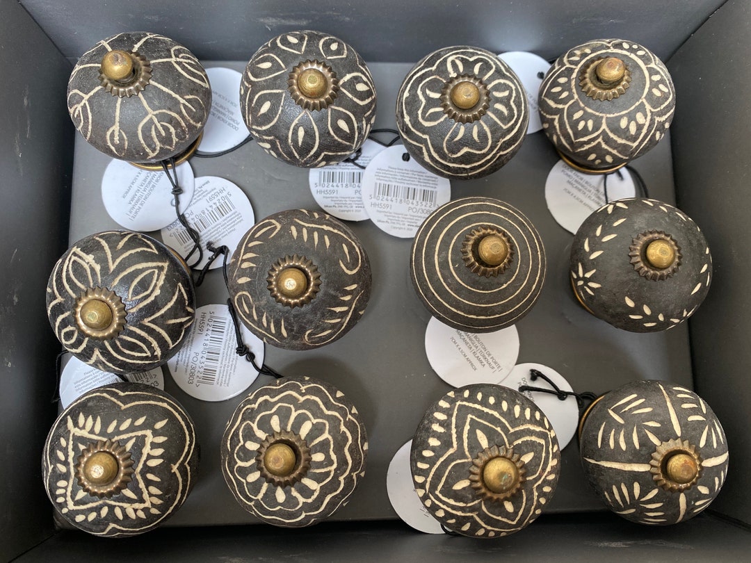 Charcoal Colour Matt Ceramic Door Cabinet Draw Knobs - 12 Varieties to Choose From Sold ...