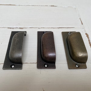 Metal Door / Drawer Cup Handles - Etsy