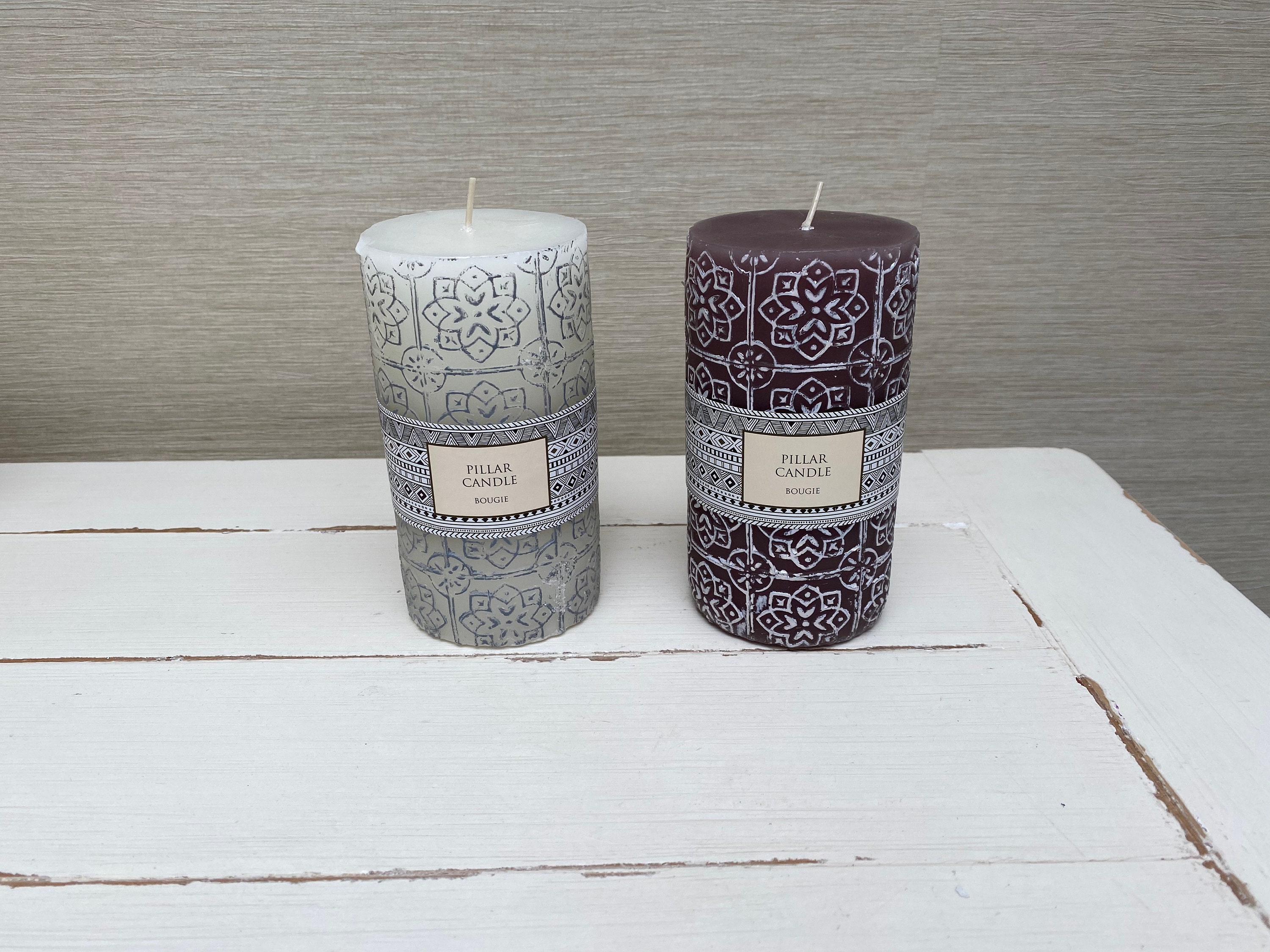 Large African Inspired Pillar Candles - Etsy