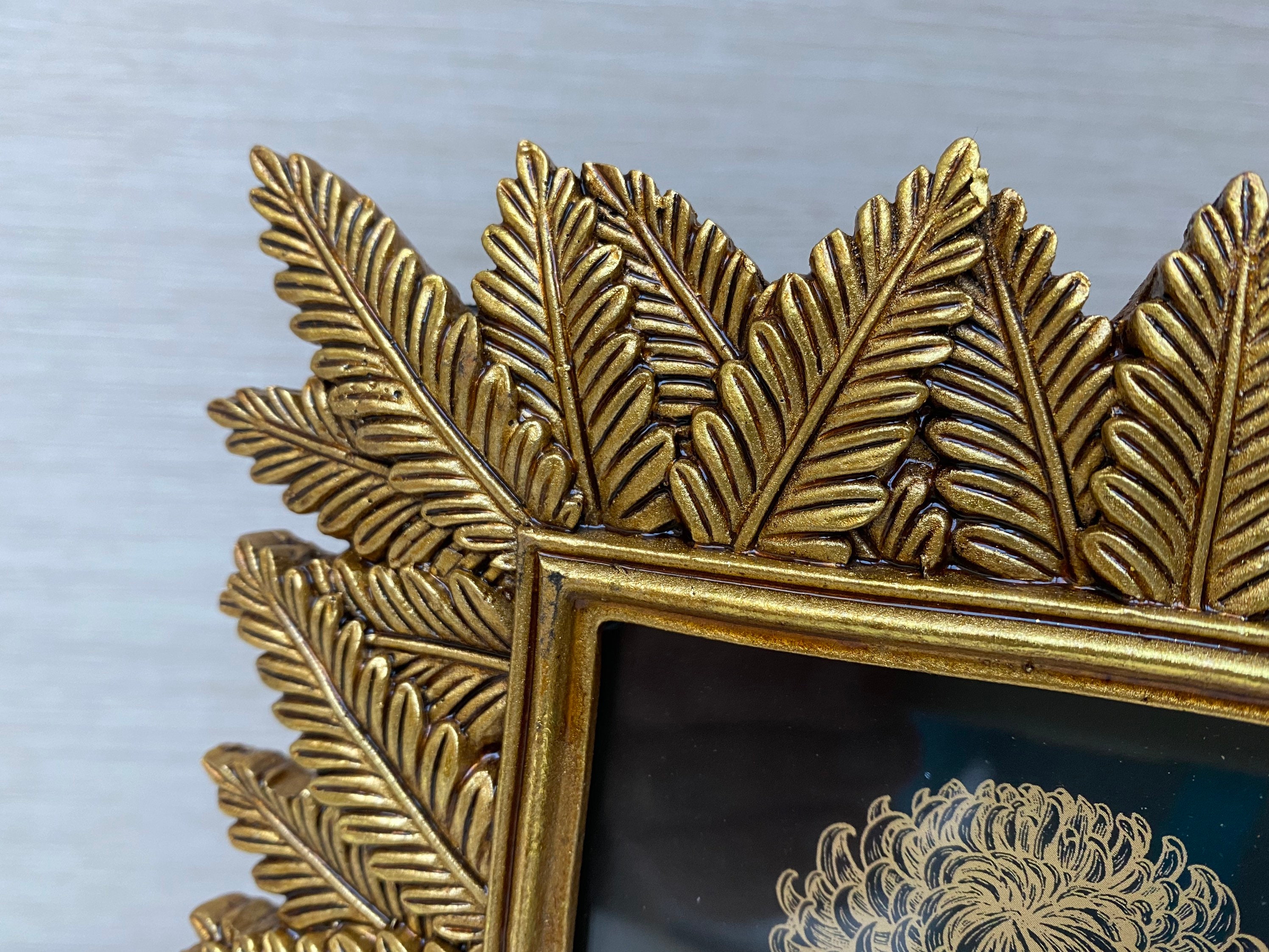 Gold Coloured Palm Leaf Photo / Picture Frame 4 X 6 Inches - Etsy