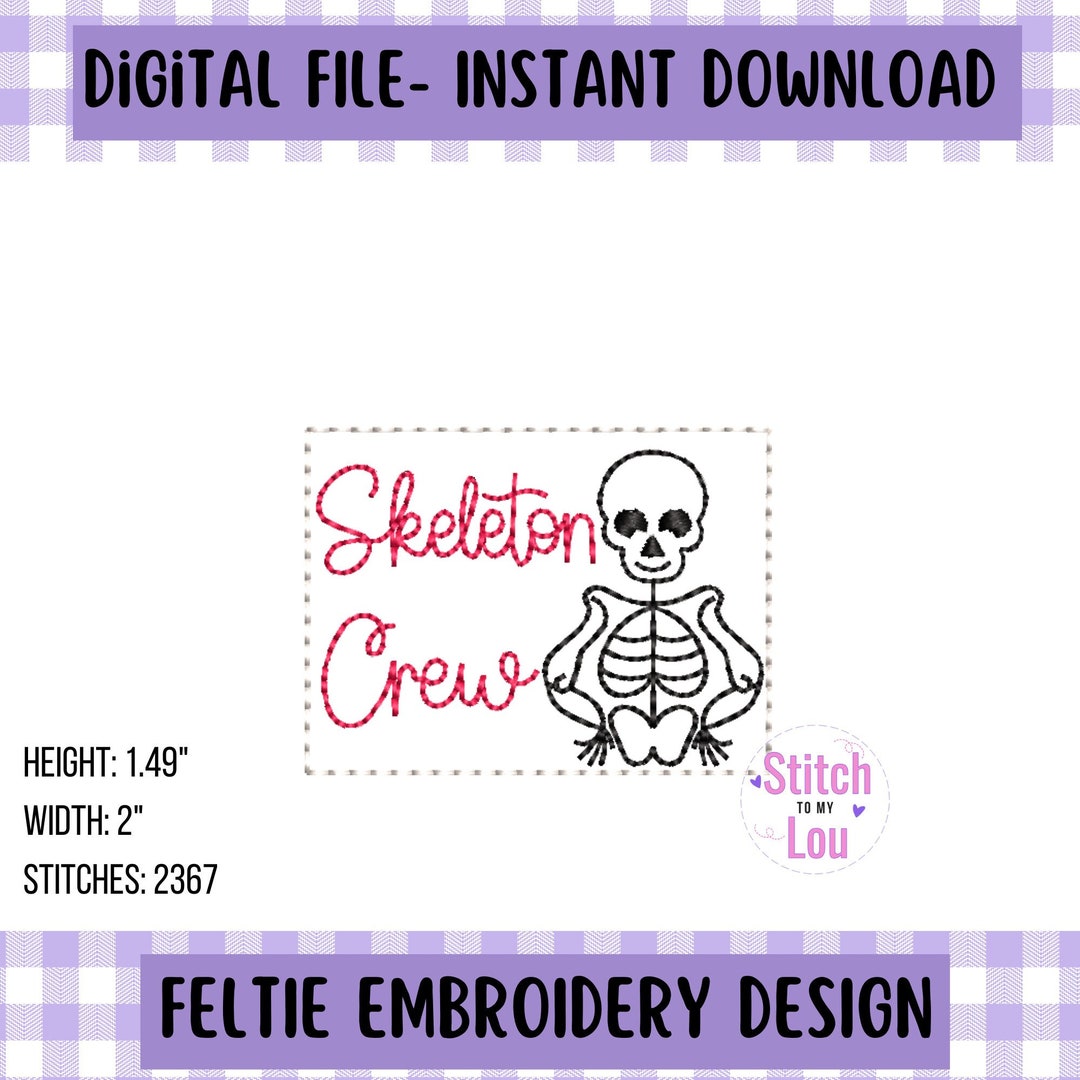 Skeleton Crew, Radiology Feltie Design Download, Ortho, Medical ...
