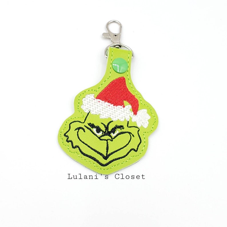 Grinch Key Chain Grinch Snap Tab | Etsy