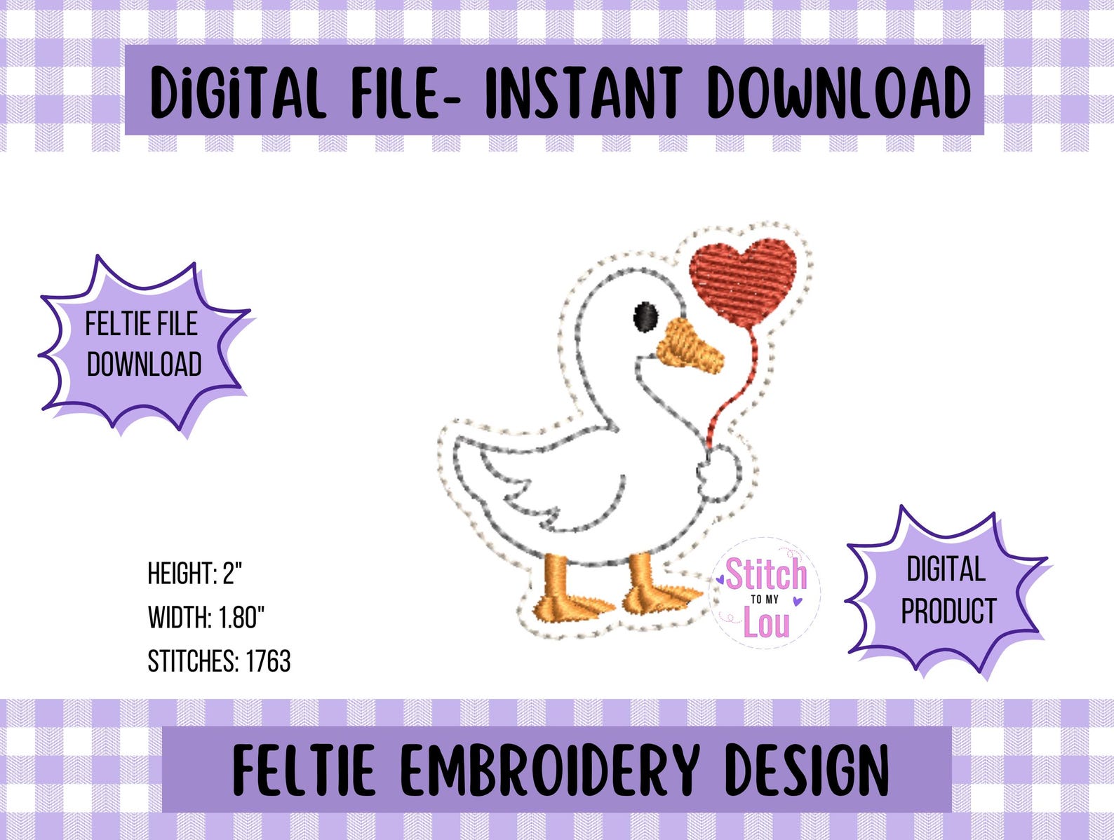 Diseño de bordado de fieltro de ganso con forma de globo de corazón ...