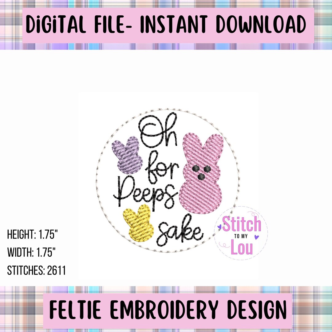 Easter Peeps Feltie Embroidery Design (digital Download) - Etsy