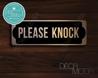 Please knock sign | Etsy