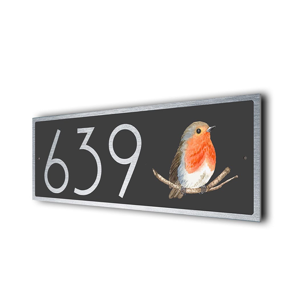 Robin Address Sign | Custom Address Sign | House Number Sign ...