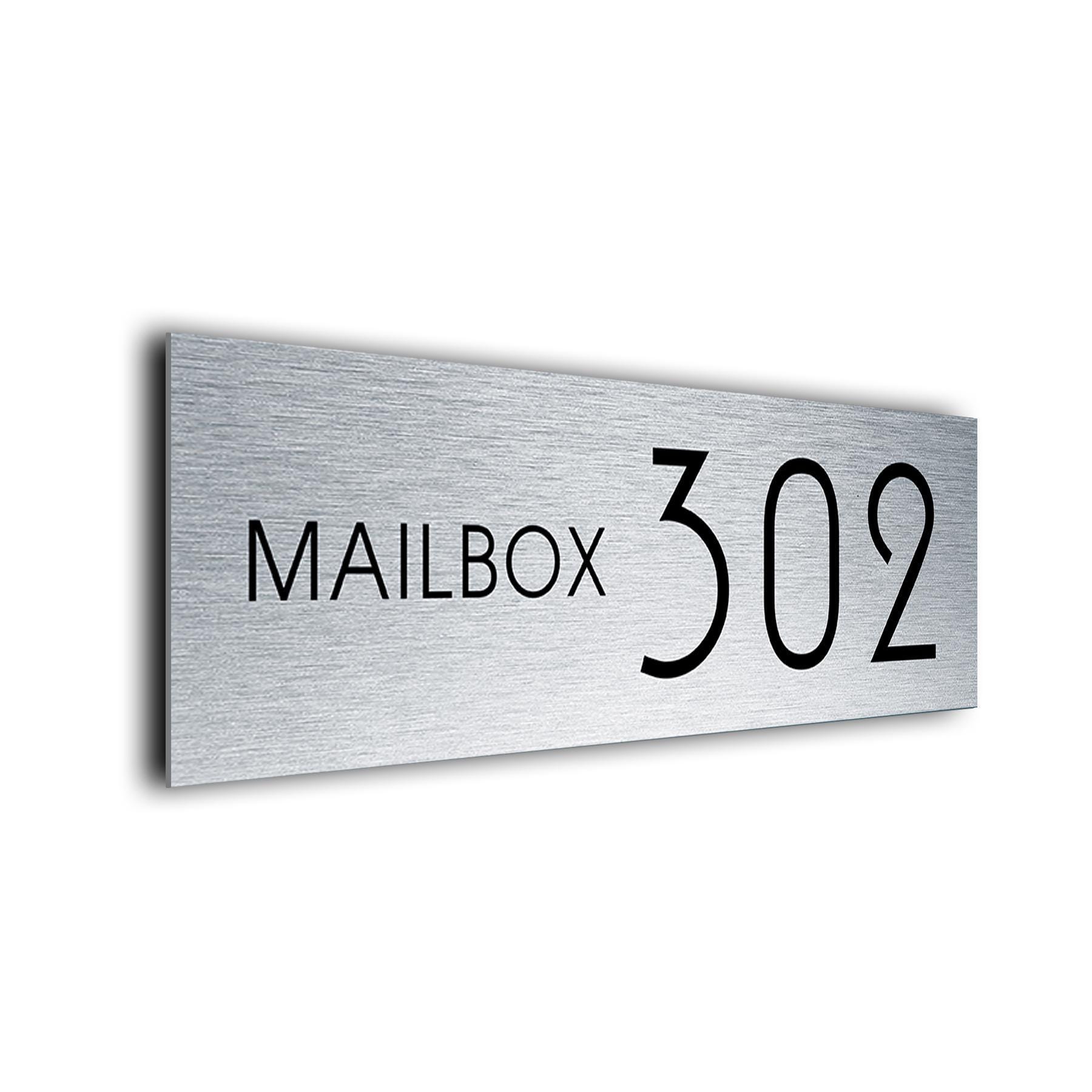 Easy Install Weatherproof Mailbox Number Sign, Custom Brushed Aluminum ...