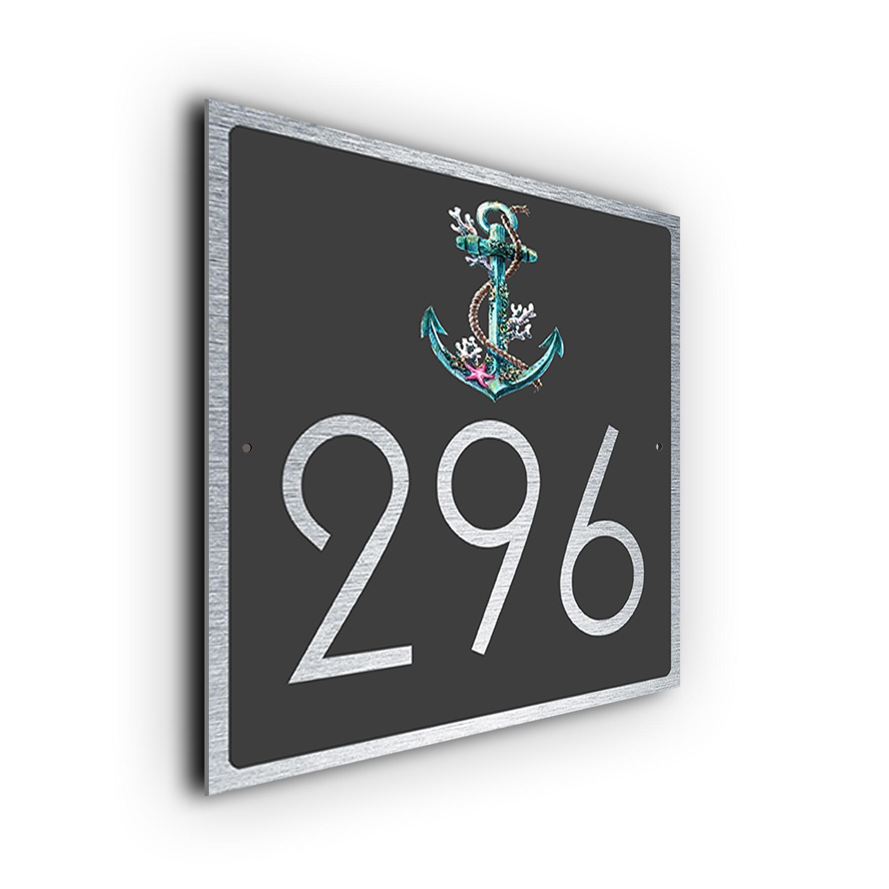 Anchor House Number Sign: Weatherproof Nautical Decor - Etsy UK