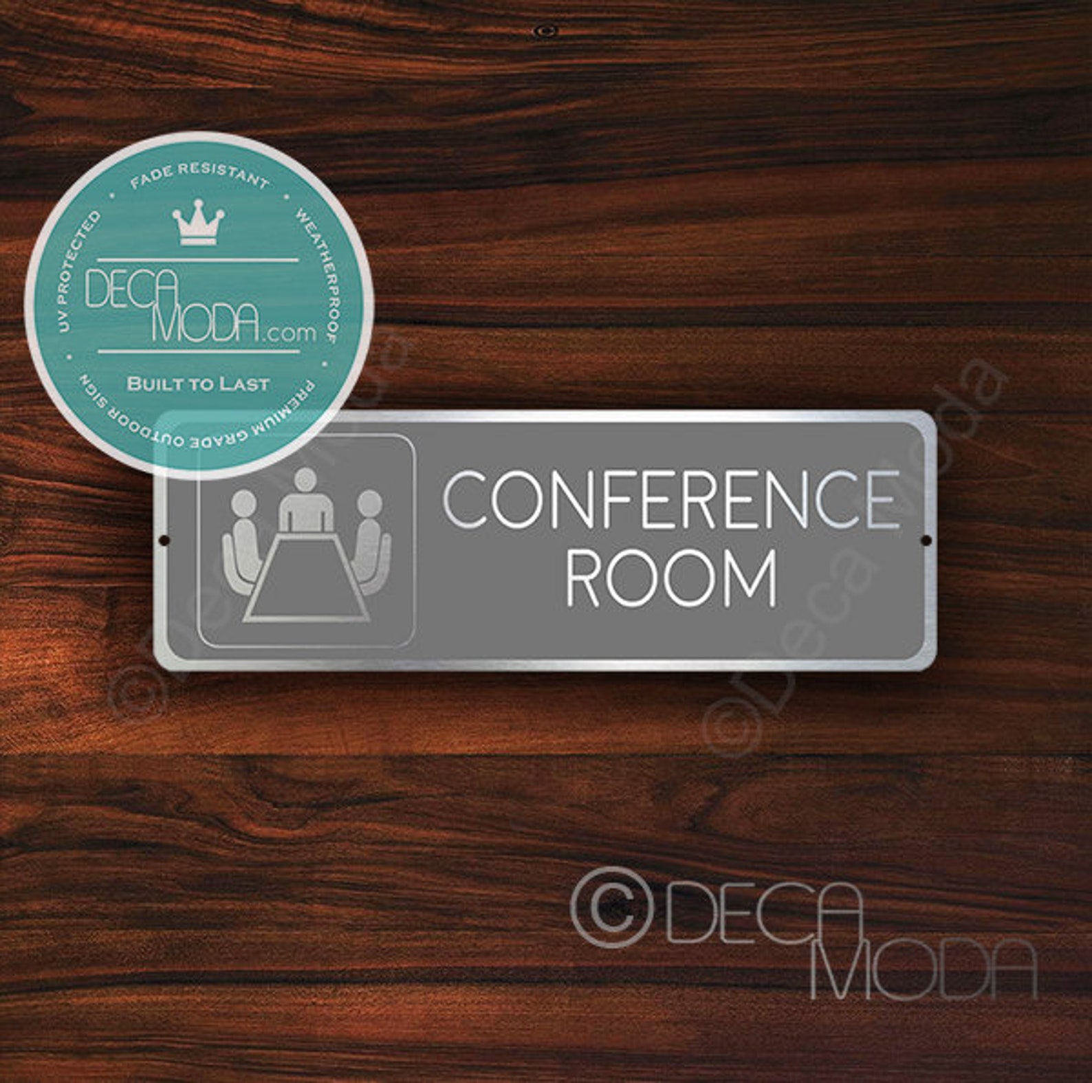 CONFERENCE ROOM Decor Brushed Aluminum Signs Conference - Etsy