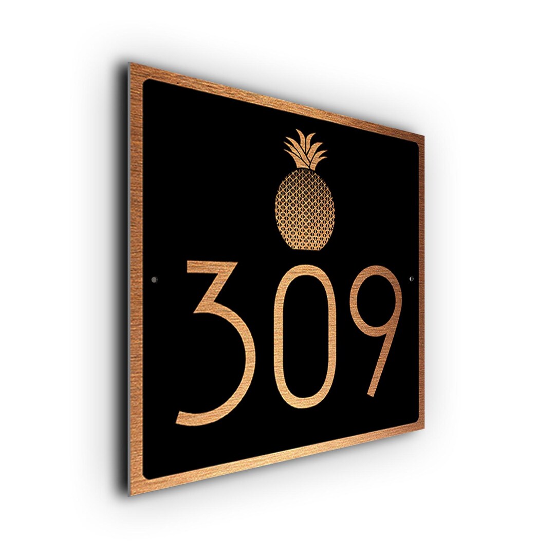 Pineapple House Number Sign | House Numbers | Pineapple Numbers| Number ...