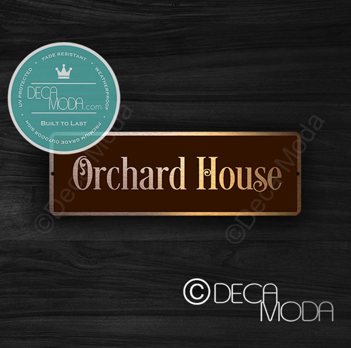 HOUSE NAME SIGN Outdoor House Name Plaque Amuminum - Etsy