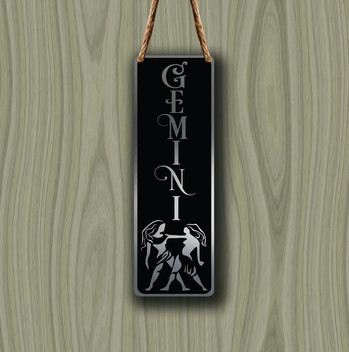 GEMINI ZODIAC SIGN Wall Art Sign Gemini Wall Plaque Gemini | Etsy
