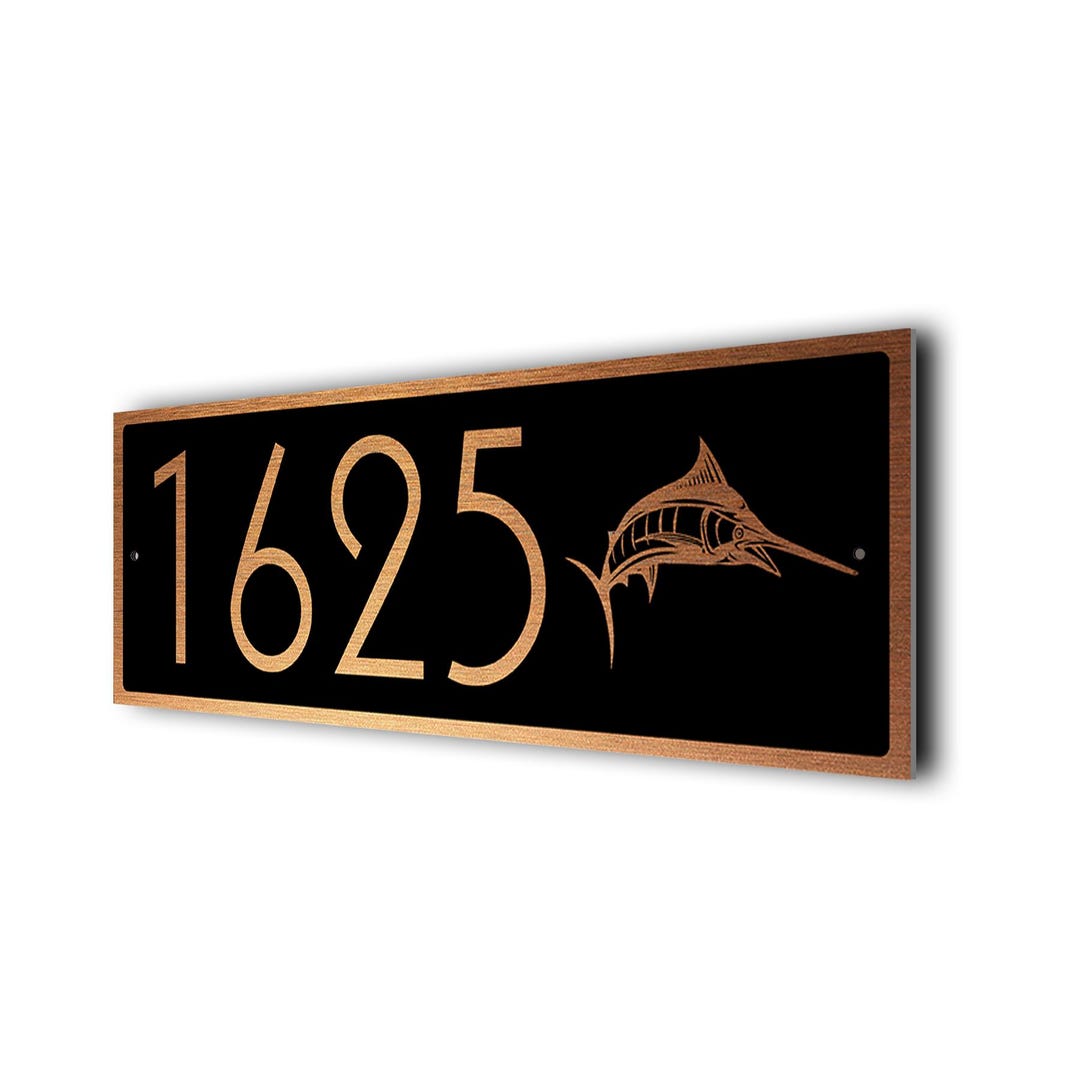 Marlin Address Sign | Custom Address Sign | House Number Sign ...