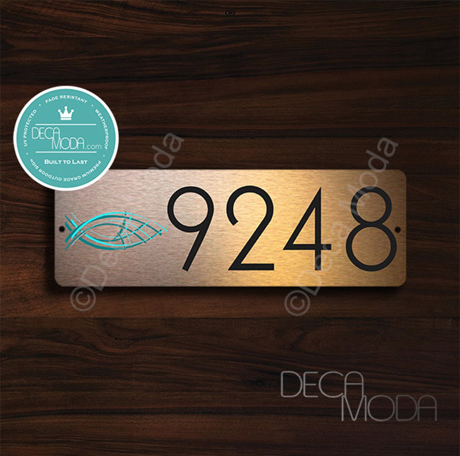 MODERN DOOR NUMBER Sign Outdoor Number Plaque Weatherproof - Etsy