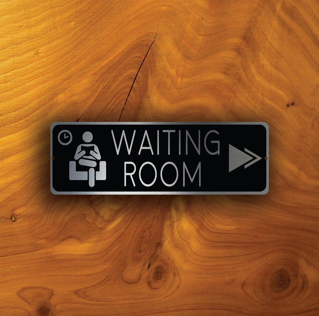 WAITING ROOM Pointer SIGN, Waiting Room Directional Signs, Waiting Room ...