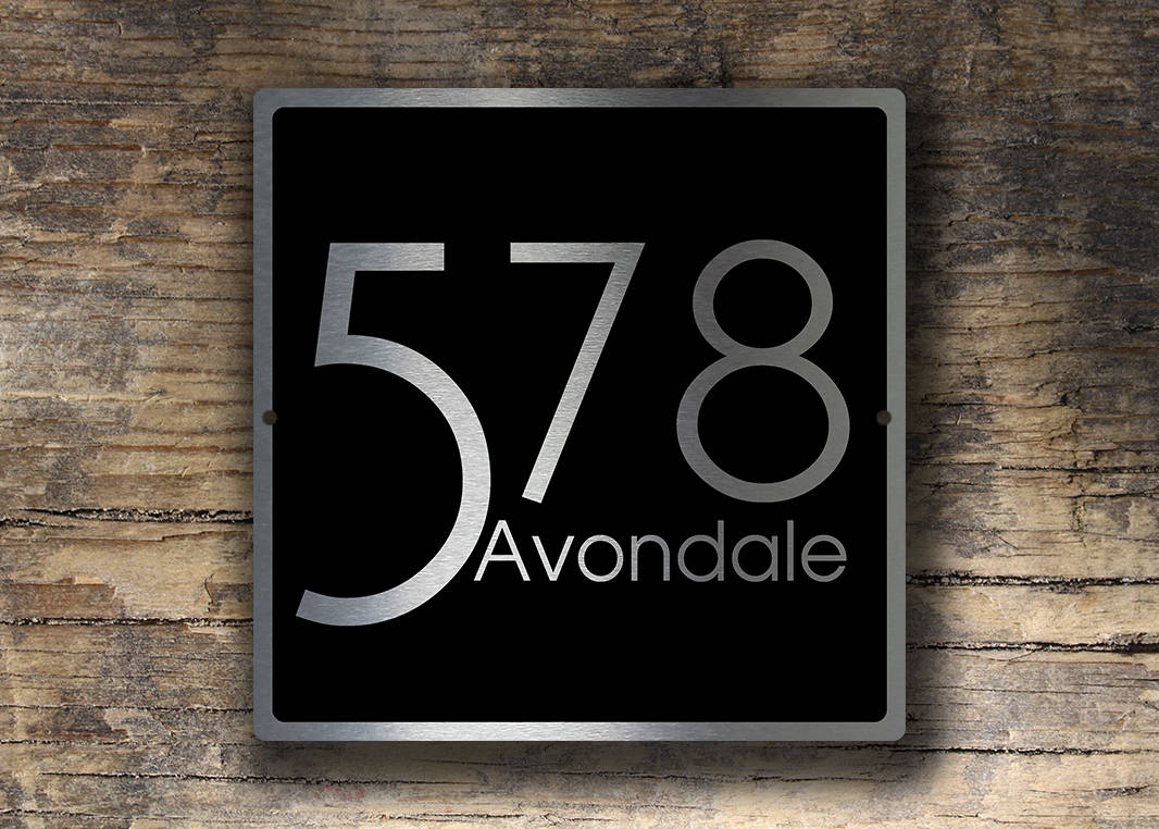 HOUSE NUMBERS SIGN Modern House Sign Custom House Numbers - Etsy