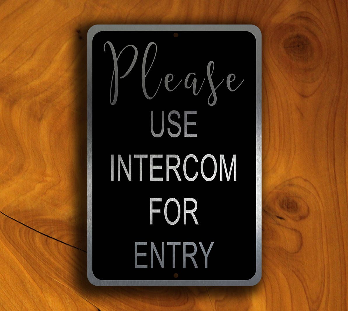 INTERCOM SIGN Please Use Intercom for Entry. Door Sign | Etsy