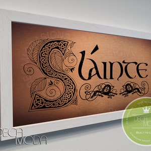 SLAINTE, Slainte Sign, Home Bar Sign, Irish Slainte Sign, Bar Signs ...