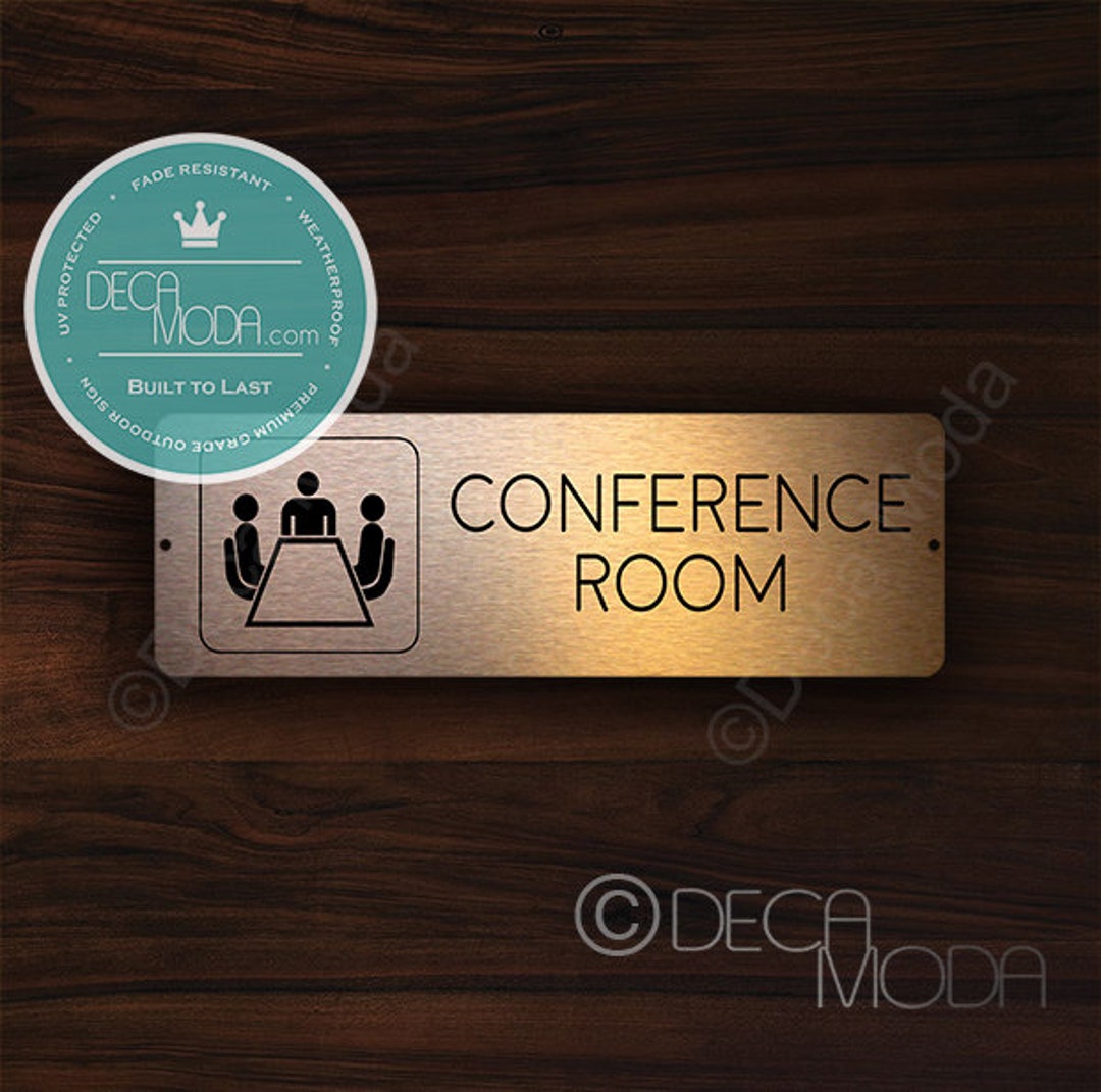 CONFERENCE ROOM SIGN, Brushed Copper Finish, Conference Room Signs ...