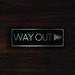 WAY OUT DIRECTIONAL Sign, Way Out Sign With Arrow, Way Out, Way Out ...