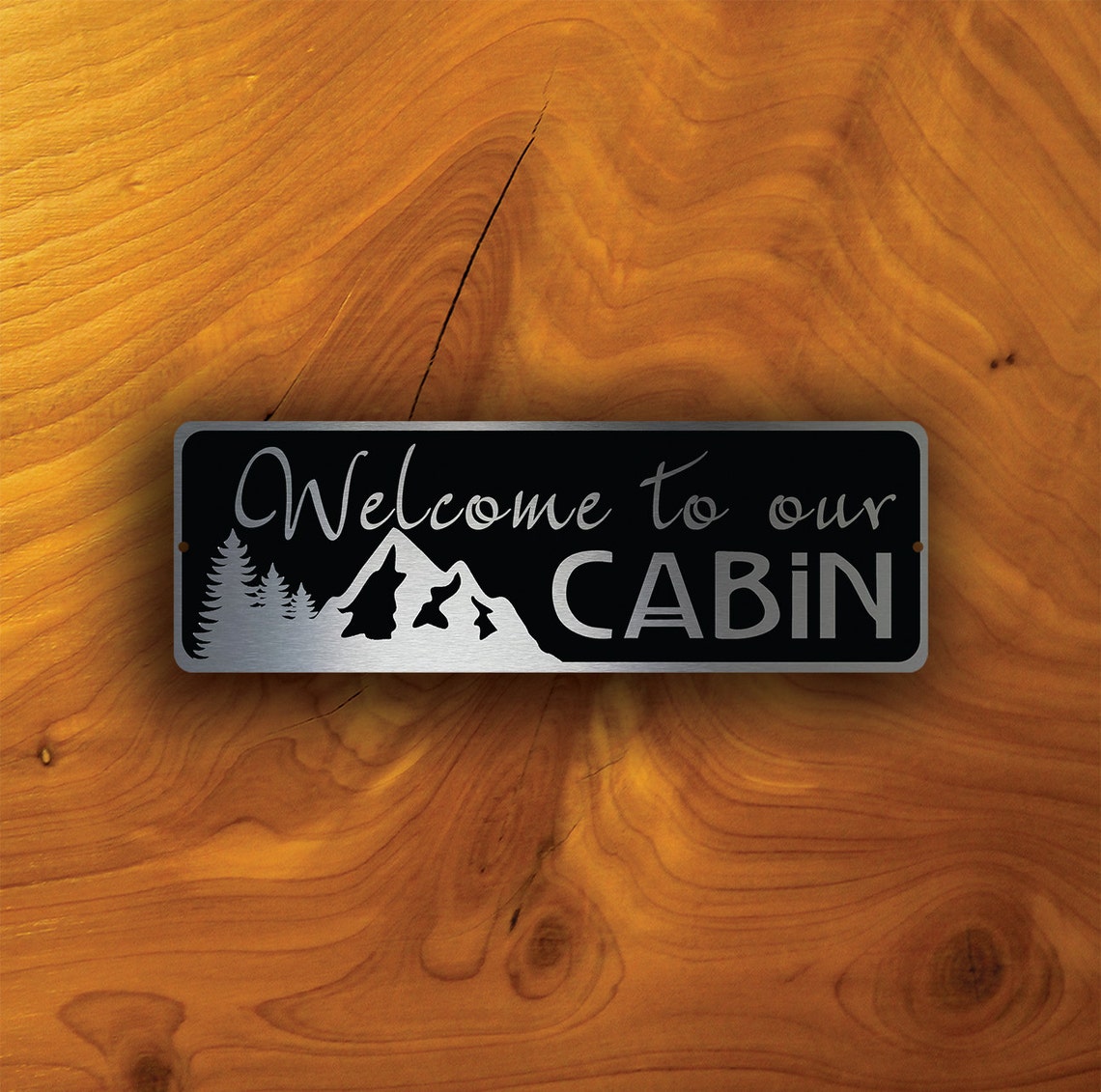 WELCOME CABIN SIGN Outdoor Welcome to Our Cabin Signs Custom - Etsy