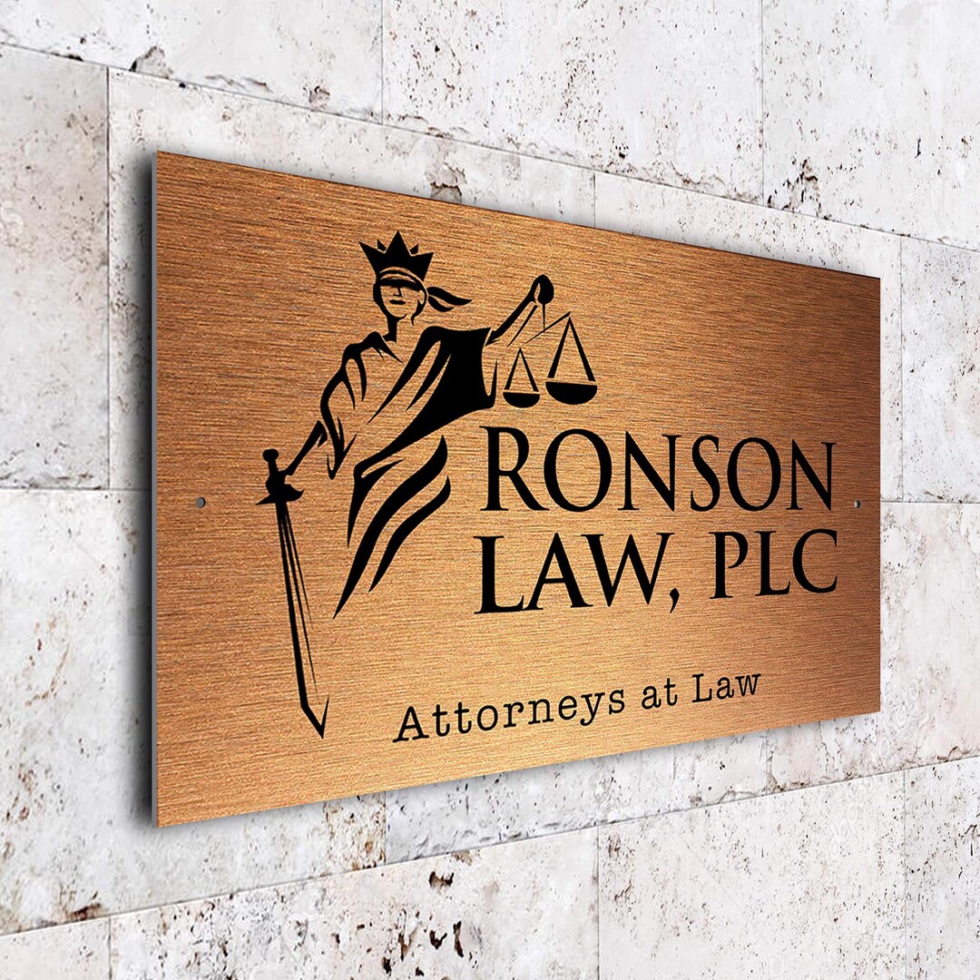 Custom Attorney at Law Sign: Modern Metal Law Office Decor - Etsy