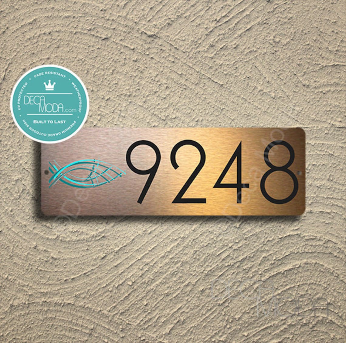 MODERN DOOR NUMBER Sign Outdoor Number Plaque Weatherproof - Etsy